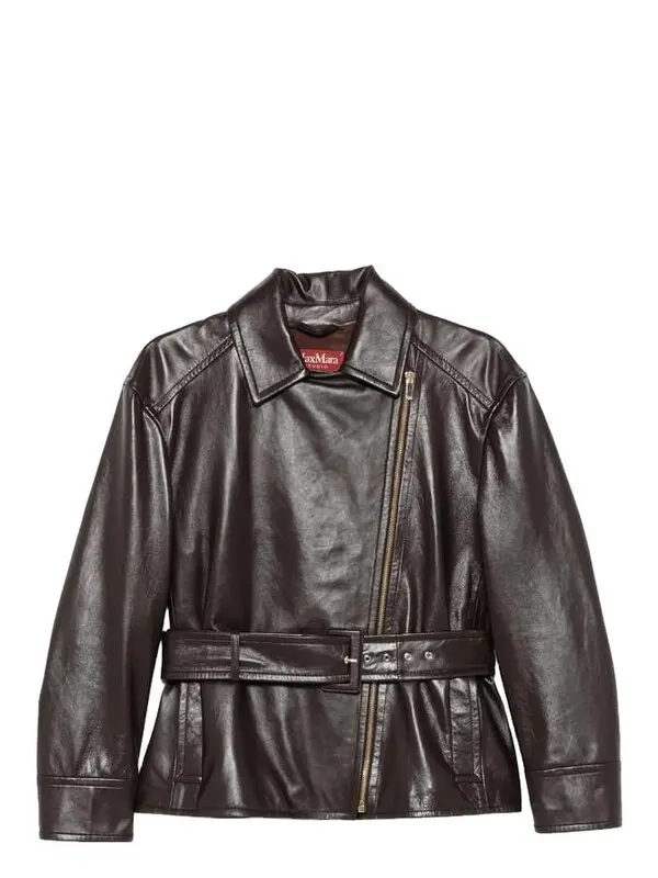 Max Mara Jackets Leather Jackets - Brown