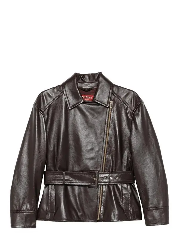Max Mara Leather Jacket - Brown
