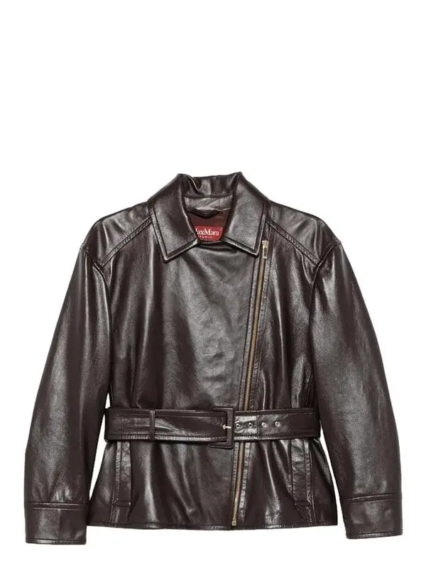 Max Mara Leather Jacket - Brown