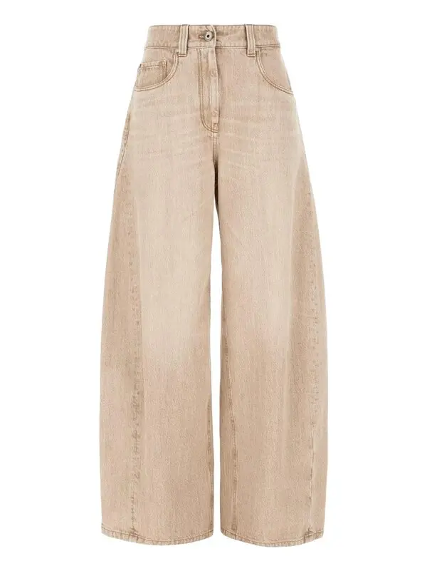 Brunello Cucinelli Wide Leg Jeans - Multicolor