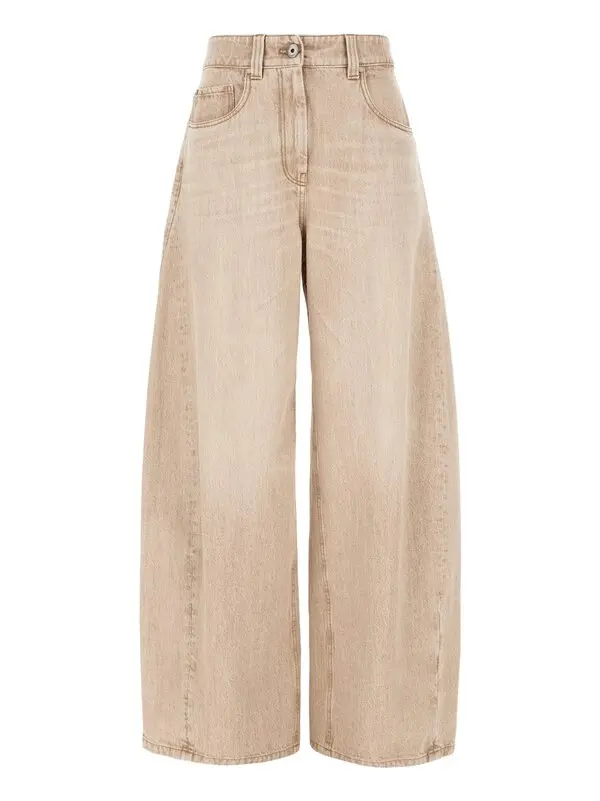 Brunello Cucinelli Wide Leg Jeans - Multicolor
