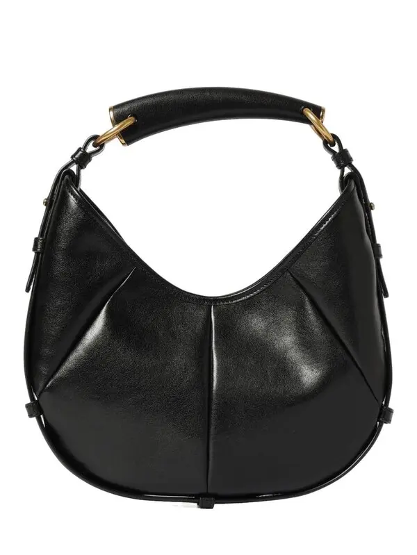 Saint Laurent Mombasa Leather Shoulder Bag - Black