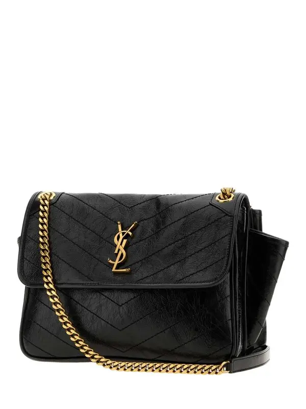 Saint Laurent Niki Tri Pouch Shoulder Bag - Black