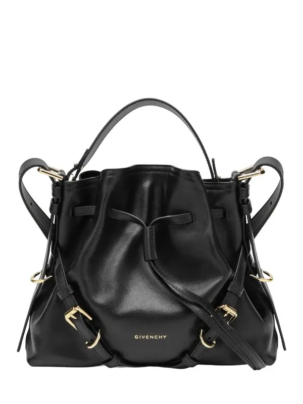 Givenchy Small Voyou Bucket Bag In Calfskin - Black
