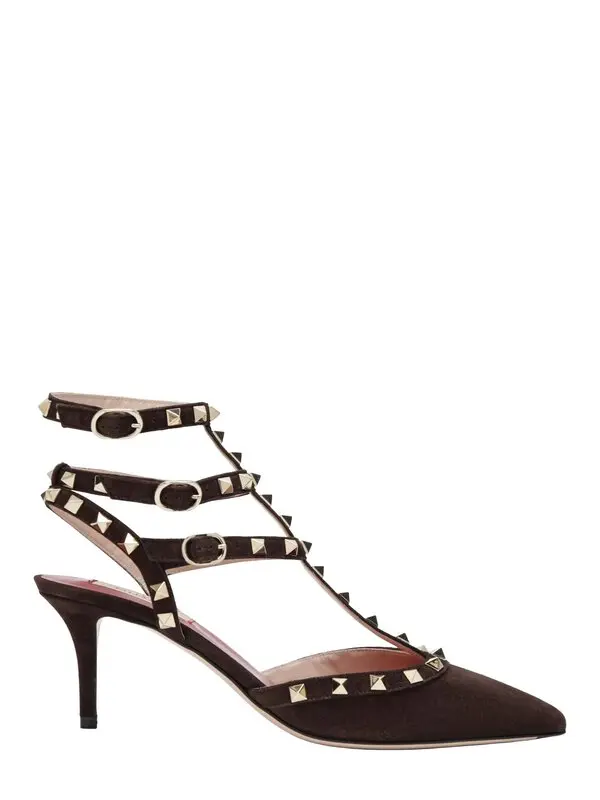 Valentino Garavani Suede Rockstud Pumps - Brown