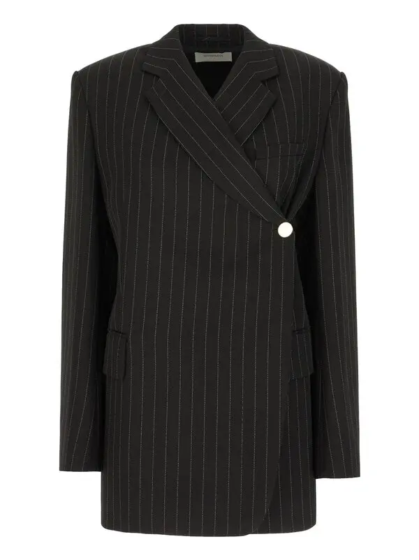 Sportmax Pinstripe Structured Blazer - Multicolor