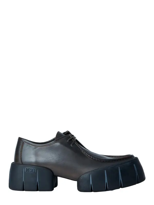 DIESEL® D-tex Leather Derby Shoes - Black