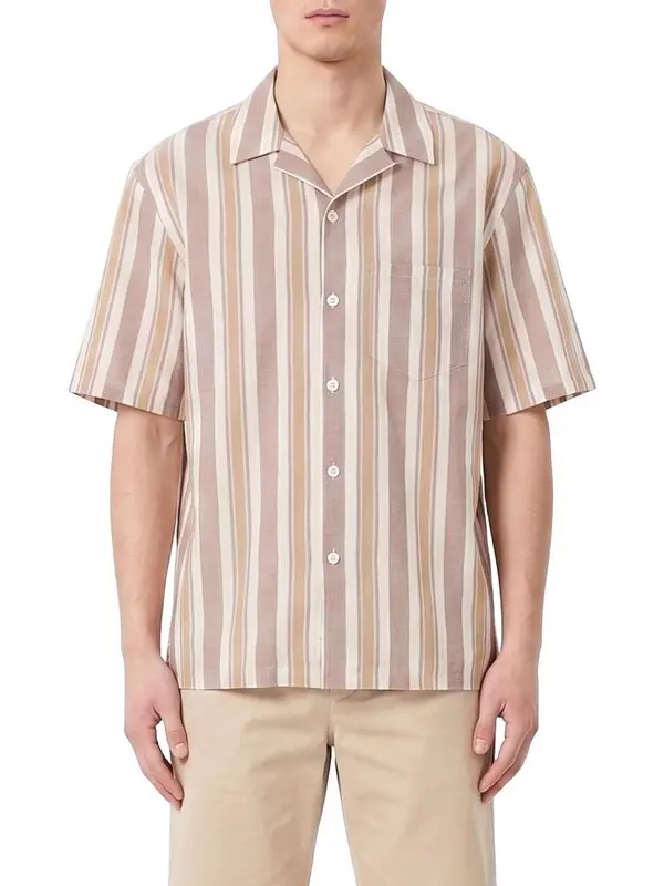 Saint Laurent Striped Cotton Shirt - Cream