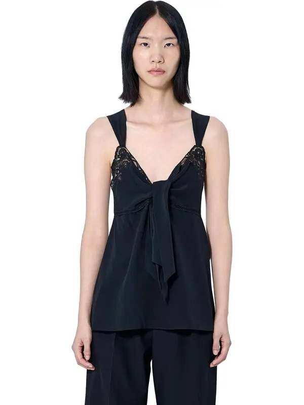 Chloé Silk Crêpe Camisole - Black