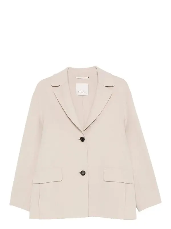 Max Mara Neutrals Coats Single Breasted Coats - Cream