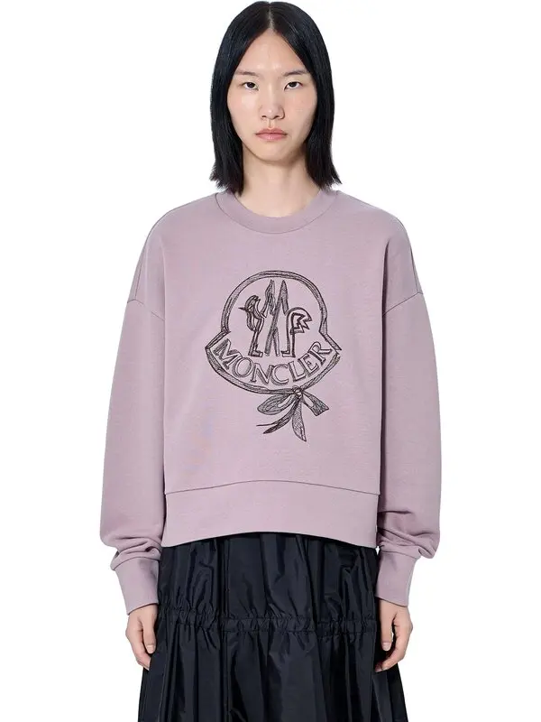 Moncler Logo Embroidered Sweatshirt - Multicolor