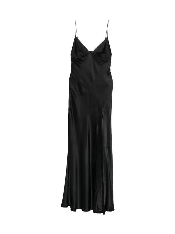 Alberta Ferretti Satin Long Dress - Multicolor
