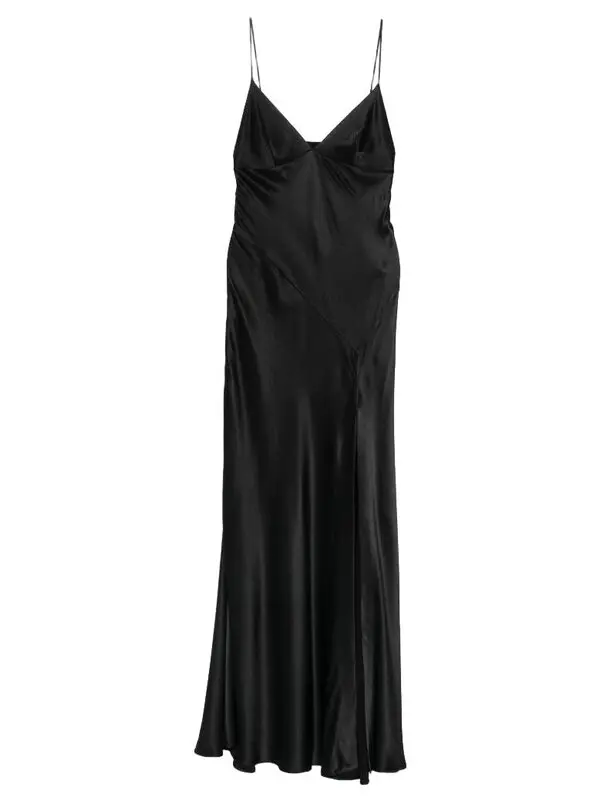 Alberta Ferretti Satin Long Dress - Multicolor
