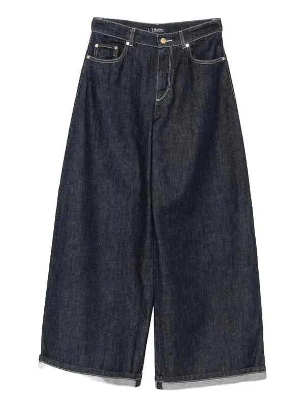 Max Mara Denim Wide-leg Jeans - Blue