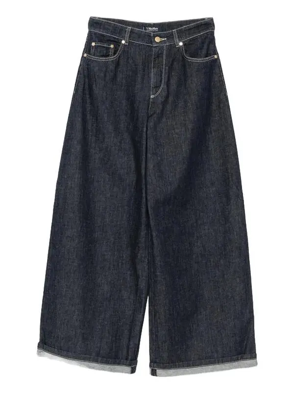 Max Mara Denim Wide-leg Jeans - Blue