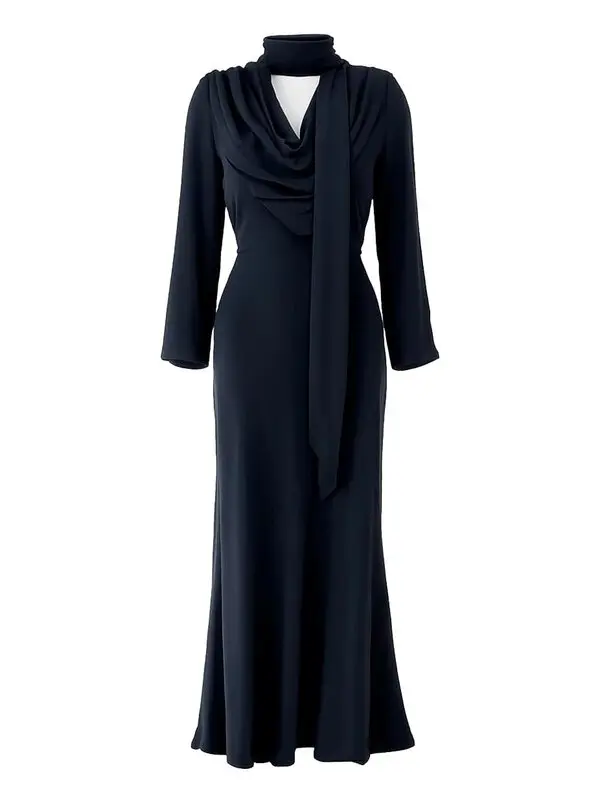 ROTATE BY BIRGER CHRISTENSEN Long Draped Dress - Blue