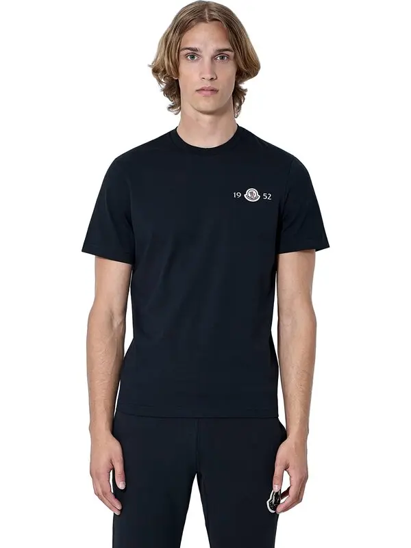 Moncler Crewneck Logo T-shirt - Black