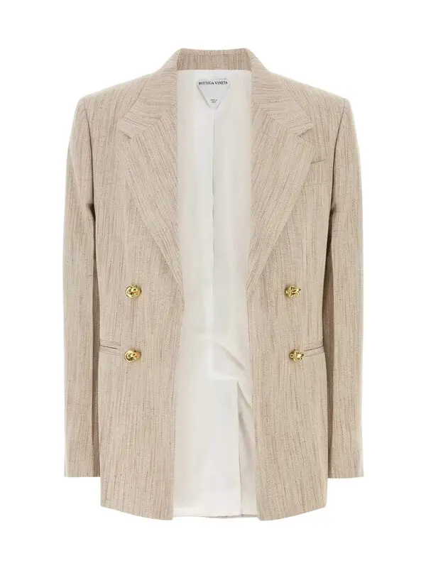 Bottega Veneta Viscose Blend Blazer - Brown