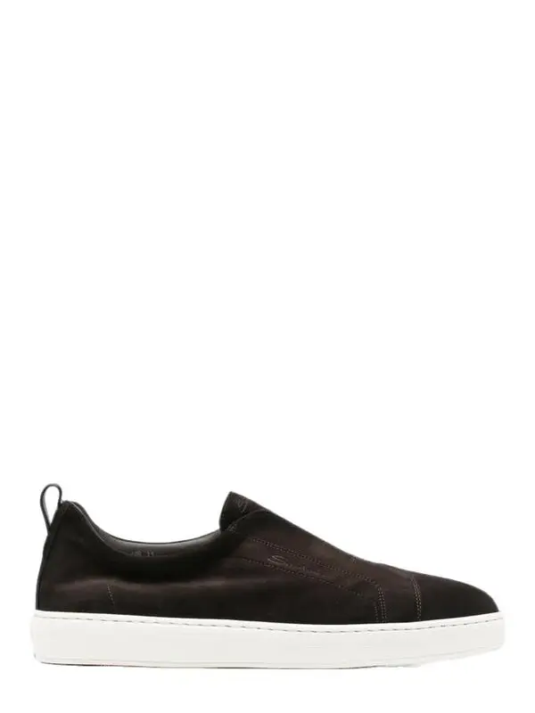 Santoni Suede Trainers - Brown