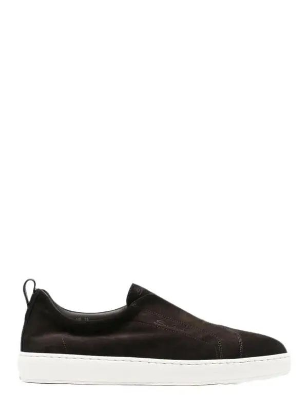 Santoni Suede Trainers - Brown