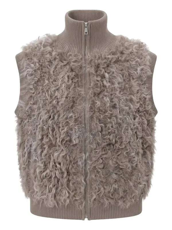 P.a.r.o.s.h Wool Zip Up Vest - Multicolor
