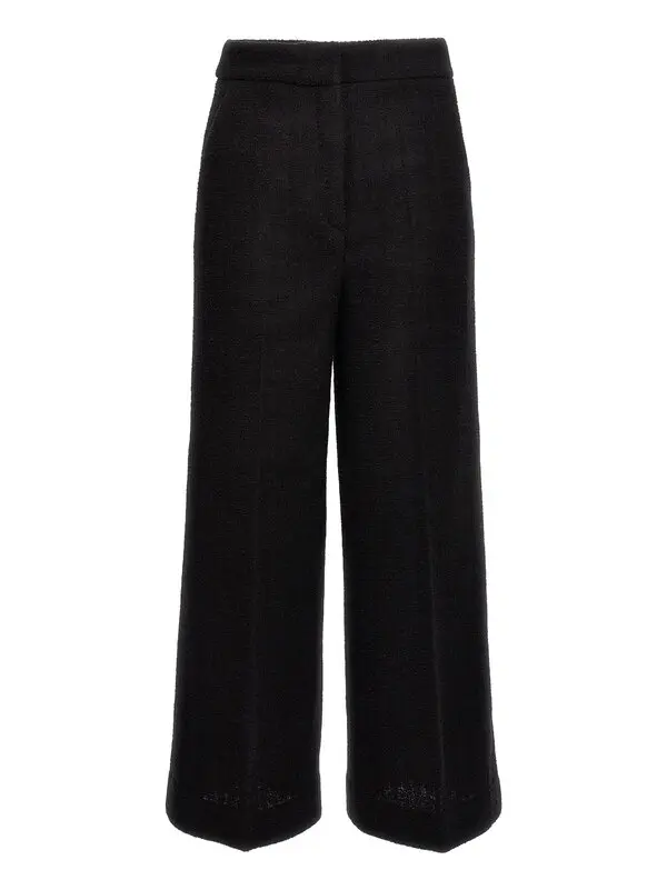 Moschino Cropped Bouclè Pants - Black