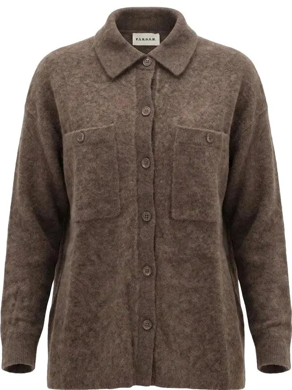 P.a.r.o.s.h Wool Long Sleeve Shirt - Multicolor