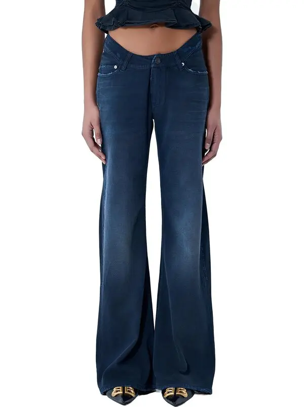 Balenciaga Curved Waist Jeans - Blue