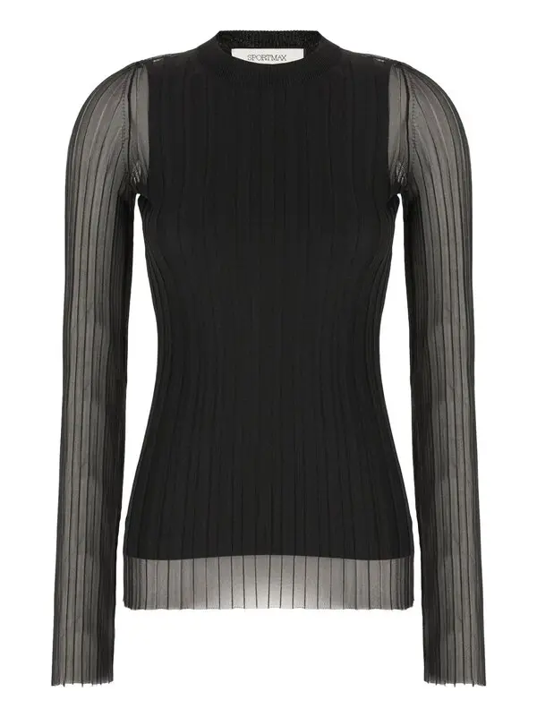 Sportmax Ribbed Long Sleeve Top - Multicolor