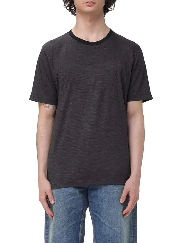 Saint Laurent Wool T-shirt - Black