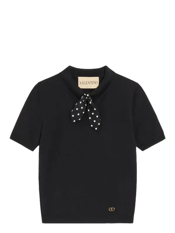 Valentino Garavani Wool Blend Knitwear Jumper - Black