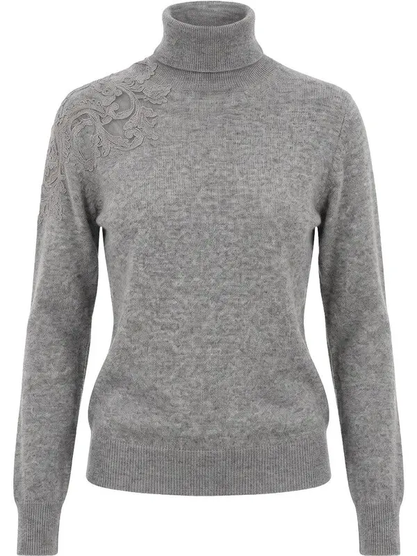 ERMANO SCERVINO Ermanno Scervino Cashmere Turtleneck Sweater - Multicolor