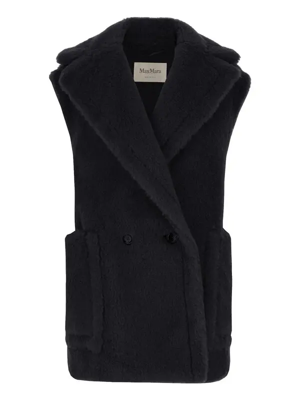 Max Mara Textured Double Breasted Overcoat - Multicolor