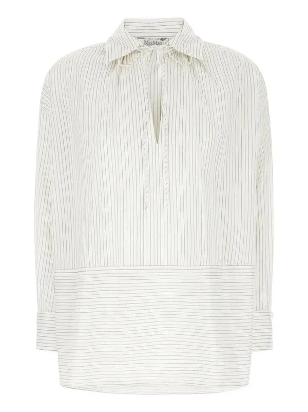 Max Mara Striped Long Sleeve Shirt - Multicolor