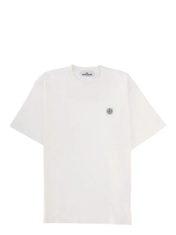 Stone Island T-shirt With Logo Patch - White