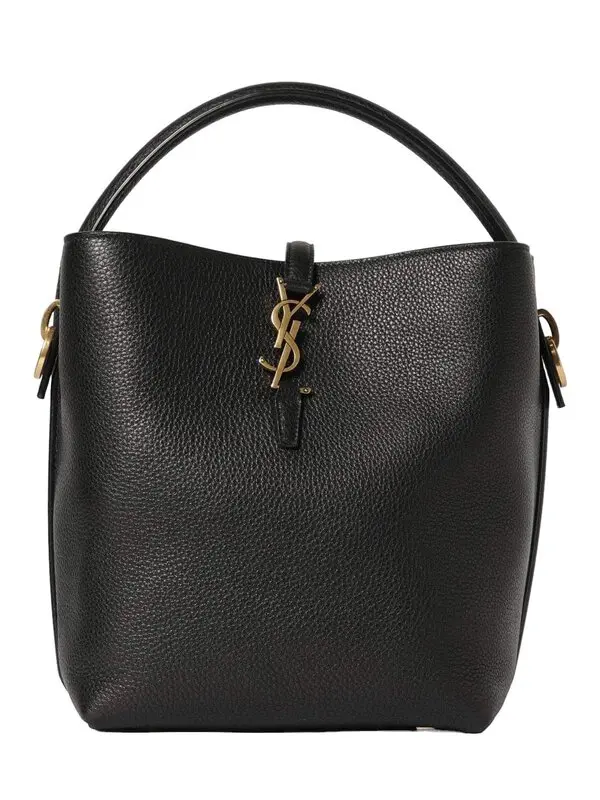 Saint Laurent Calf Leather Bucket Bag - Black