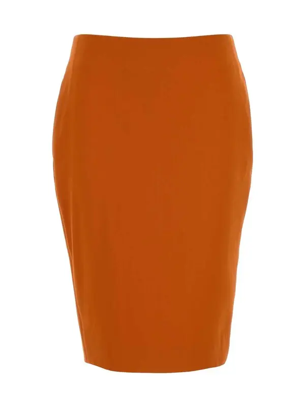 Saint Laurent Stretch Viscose Blend Skirt - Orange