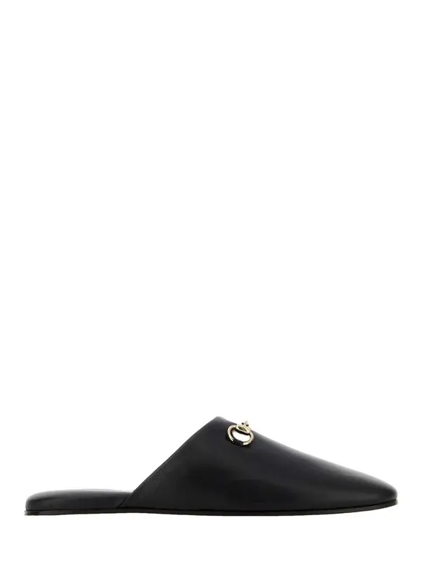 Gucci Nappa Leather Slippers - Black
