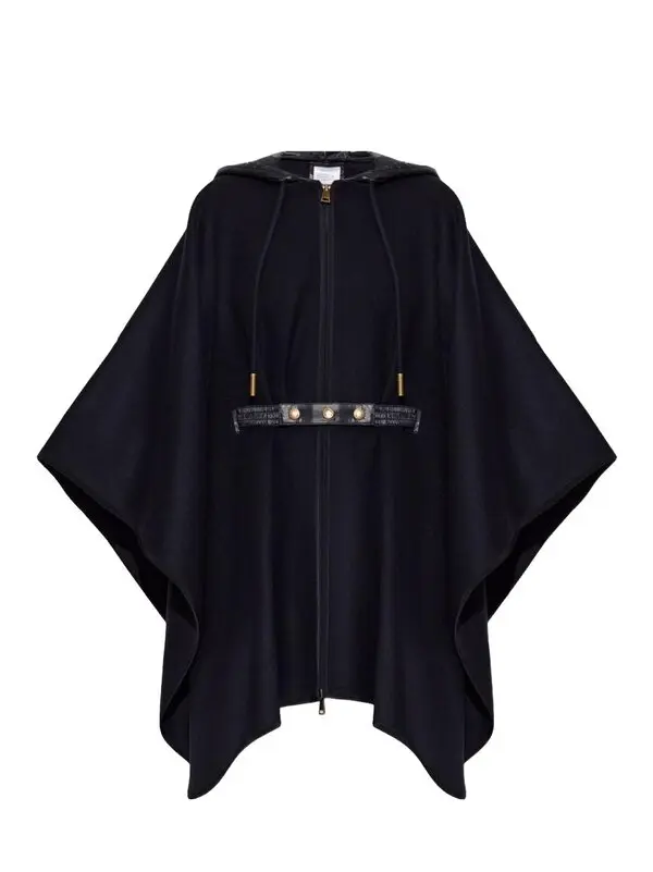 Moncler Wool Hooded Cape - Multicolor