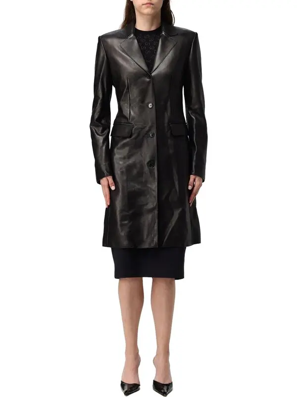 Gucci Single-breasted Smooth Lambskin Leather Jacket - Black