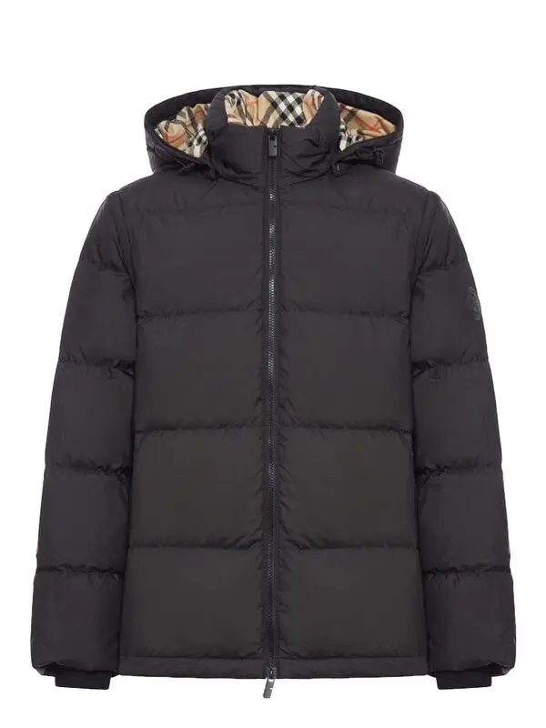 Burberry Down Jacket With Detachable Sleeves - Black