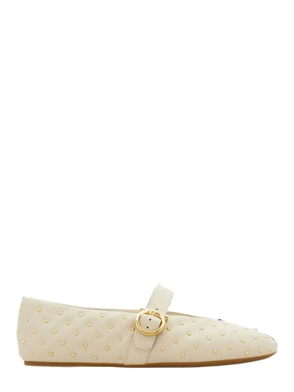 FERRAGAMO Leather Quilted Ballet Flats - Multicolor