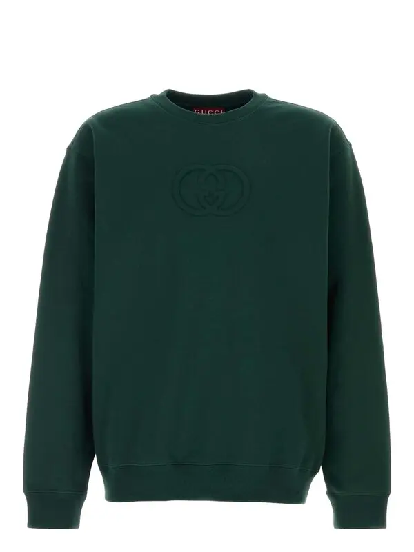 Gucci Bottle Cotton Sweatshirt - Green