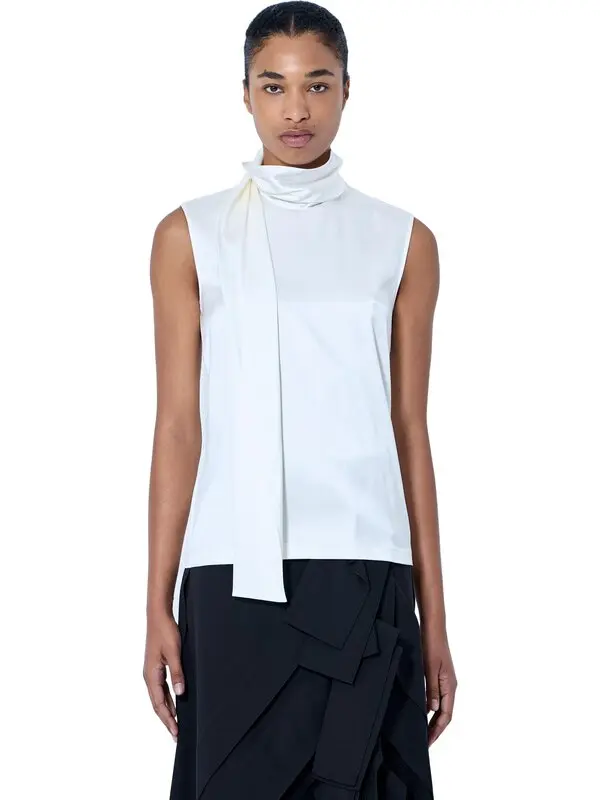 Bottega Veneta Silk Sleeveless Top - White