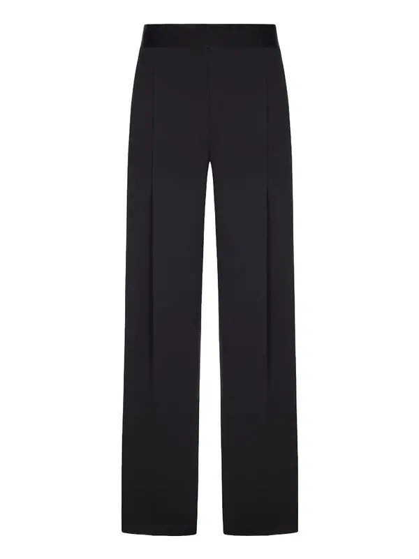 Giorgio Armani Fabric Palazzo Trousers - Black