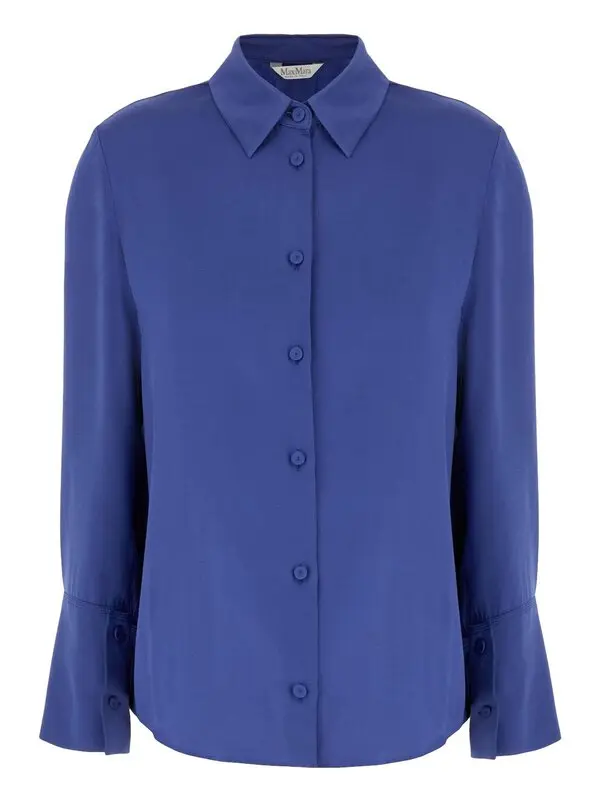Max Mara Solid Button Up Shirt - Multicolor