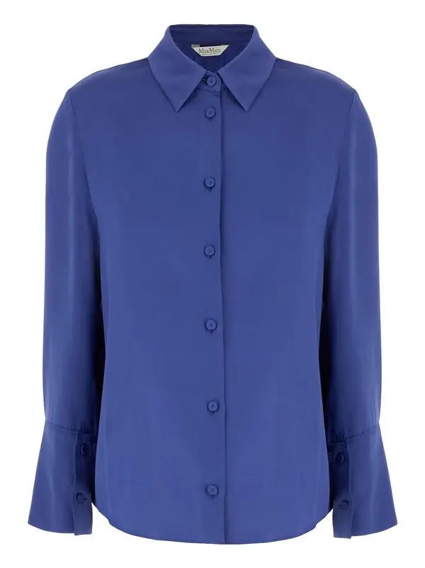 Max Mara Solid Button Up Shirt - Multicolor