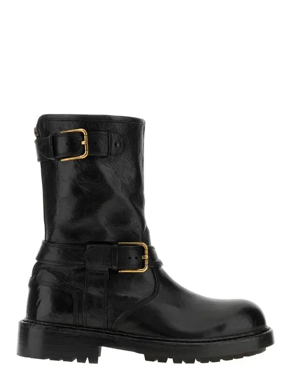 Dolce & Gabbana Leather Bernini Boots - Black