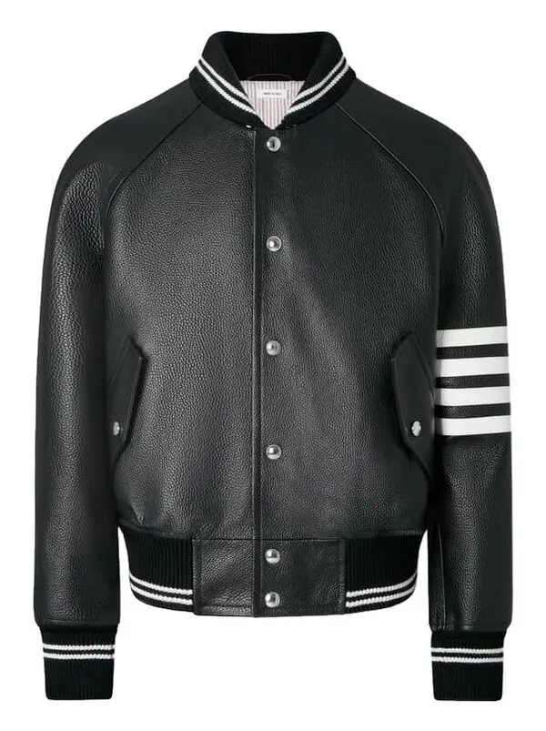 Thom Browne Jackets Leather Jackets - Black