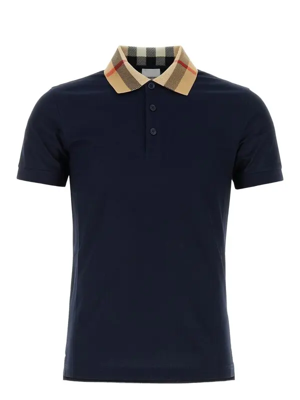 Burberry Midnight Piquet Polo Shirt - Blue